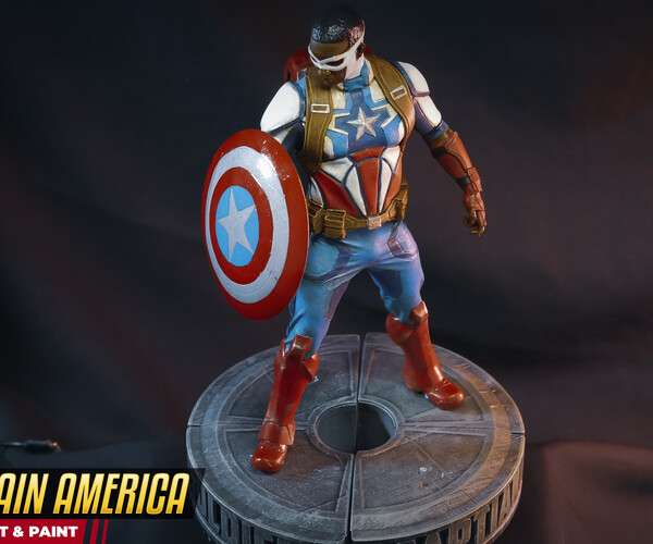 ArtStation - 3D Printable CAPTAIN AMERICA STL Model | Game Assets