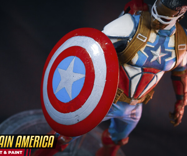 ArtStation - 3D Printable CAPTAIN AMERICA STL Model | Game Assets
