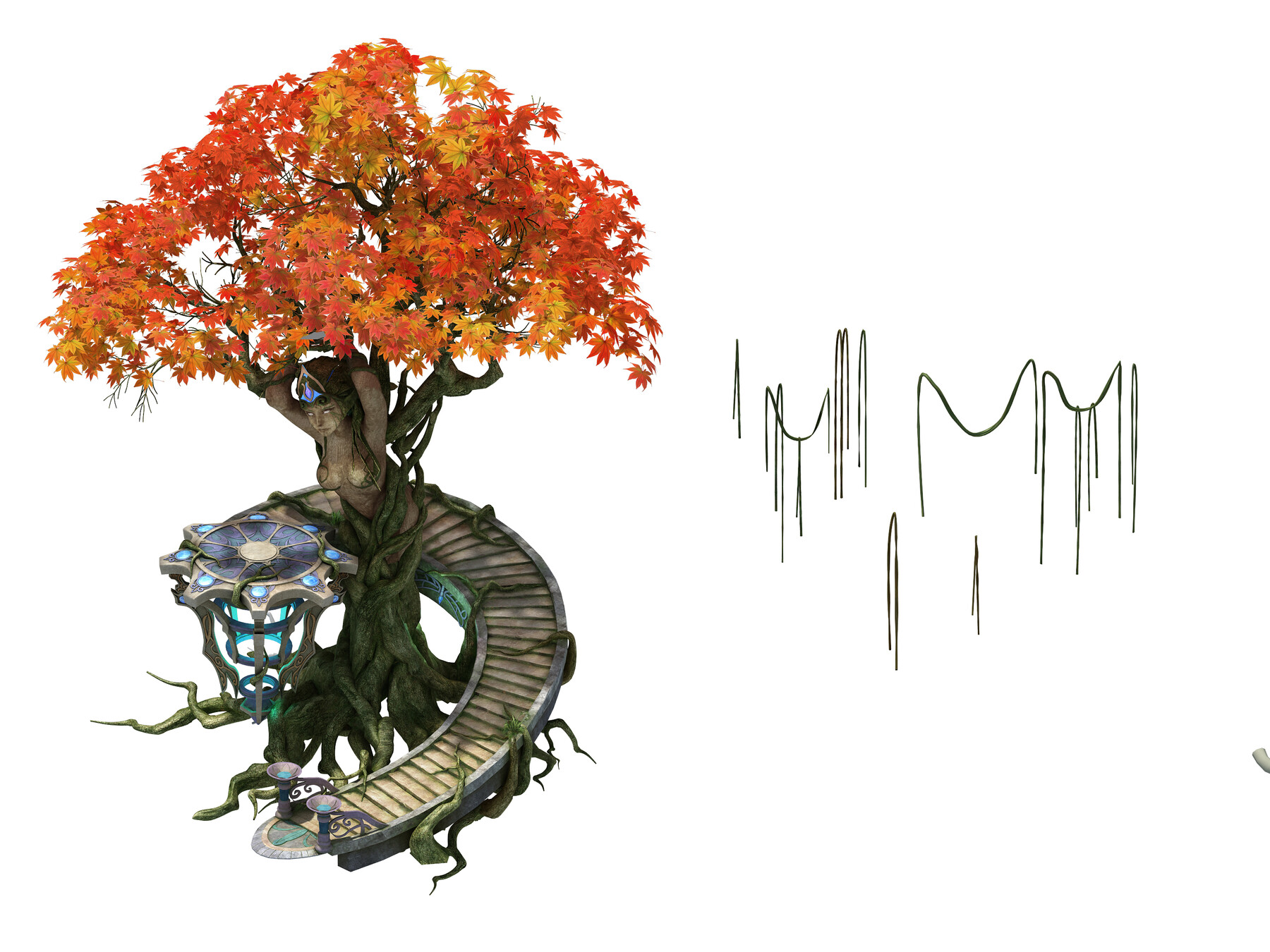 ArtStation - Leprechaun Forest - Tree Shrine 02 | Game Assets