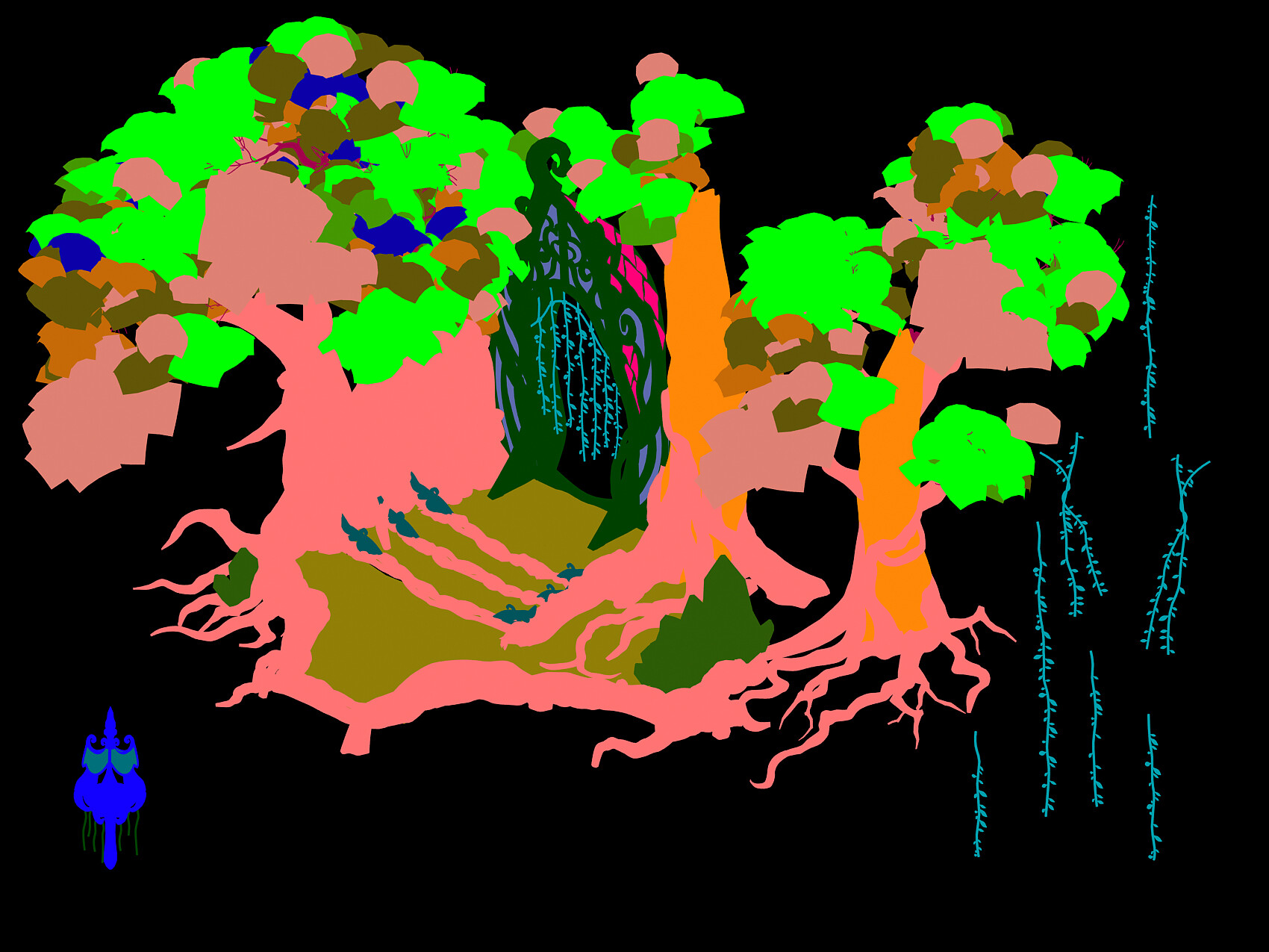 ArtStation - Leprechaun Forest - Tree Miracle 01 | Game Assets