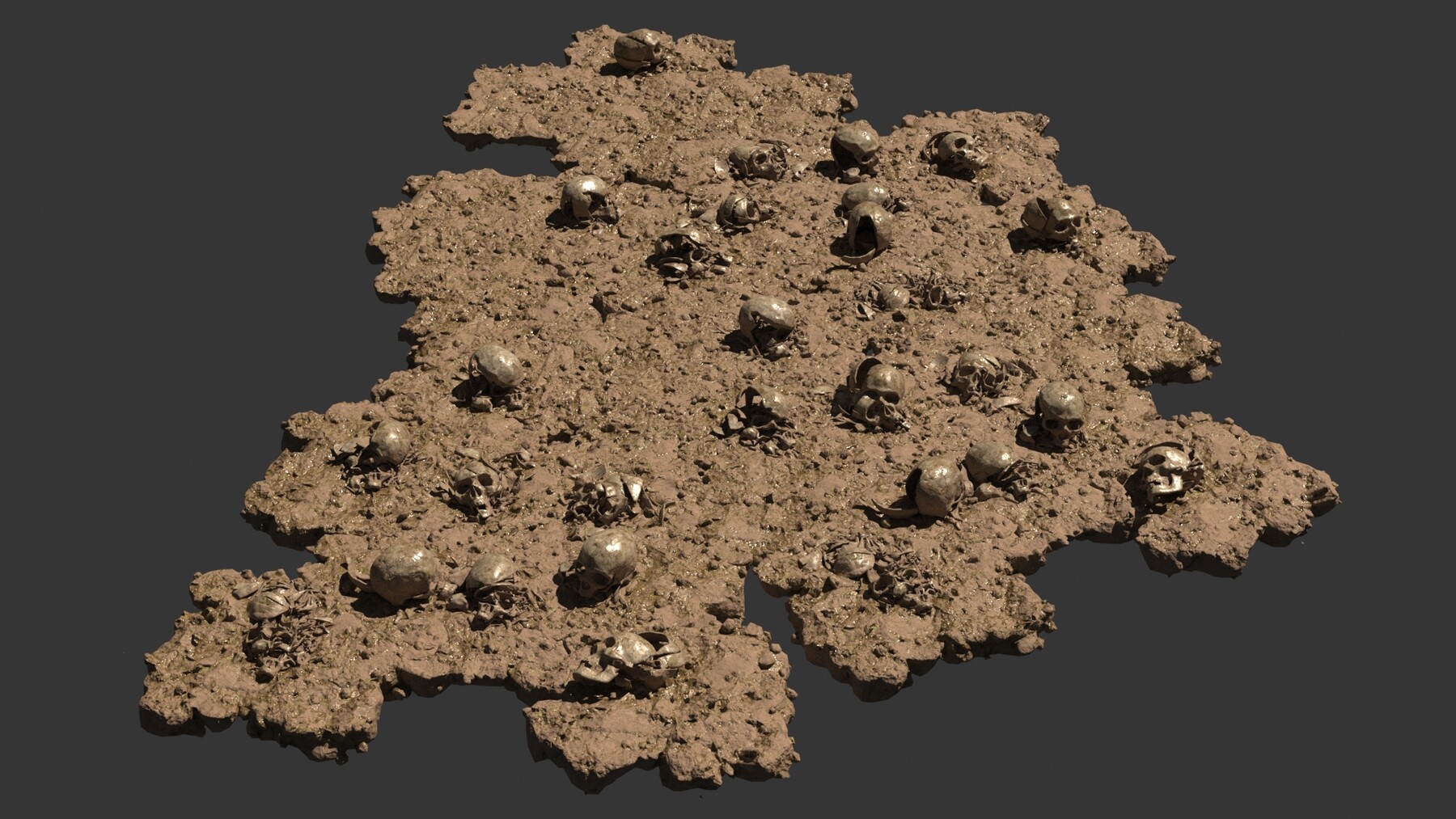 ArtStation - Modular 3D Ground with broken skulls LOW POLY VERSION ...