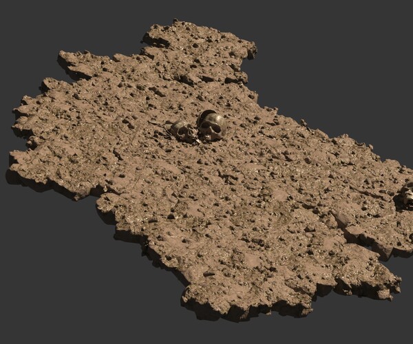 ArtStation - Modular 3D Ground with broken skulls LOW POLY VERSION ...