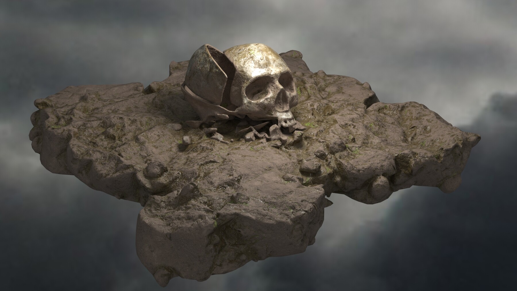 ArtStation - Modular 3D Ground with broken skulls LOW POLY VERSION ...