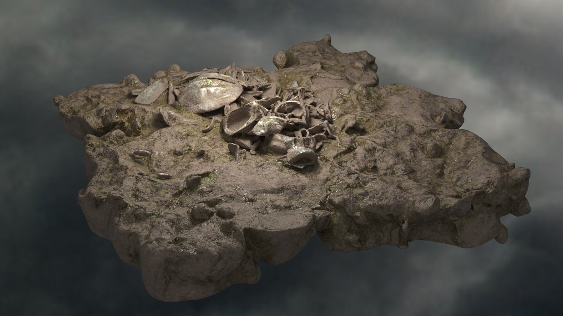 ArtStation - Modular 3D Ground with broken skulls LOW POLY VERSION ...