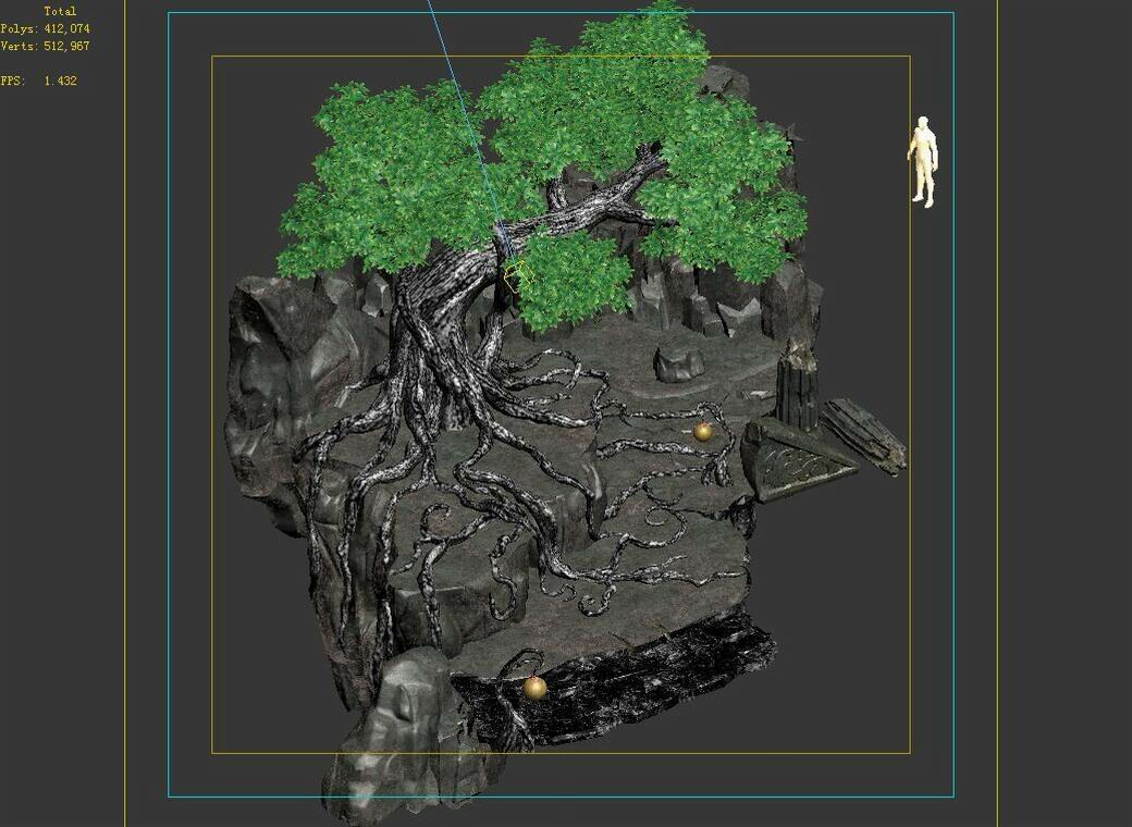 ArtStation - Fallen Land - Stone Forest - Tree | Game Assets