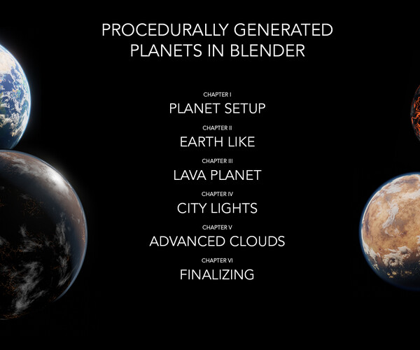 ArtStation - Procedurally Generated Planets in Blender | Resources
