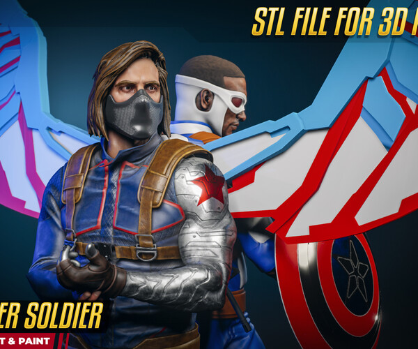 ArtStation - 3D Printable WINTER SOLDIER STL Model | Resources