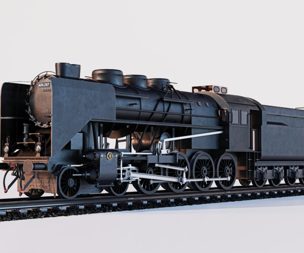 ArtStation - Mav Class 424 with railroad 3D model | Resources