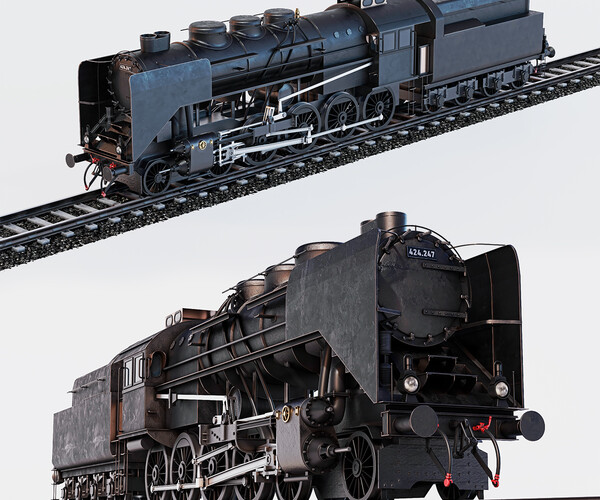 ArtStation - Mav Class 424 with railroad 3D model | Resources