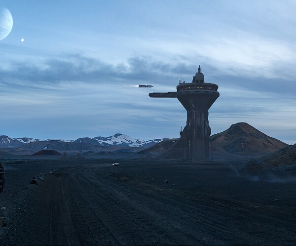 ArtStation - PSD file for Alien Planet Outpost | Artworks