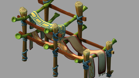 ArtStation - City - Clothes rack | Game Assets