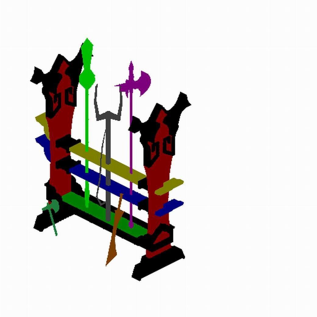 ArtStation - Props - Weapons Stand 117 | Game Assets