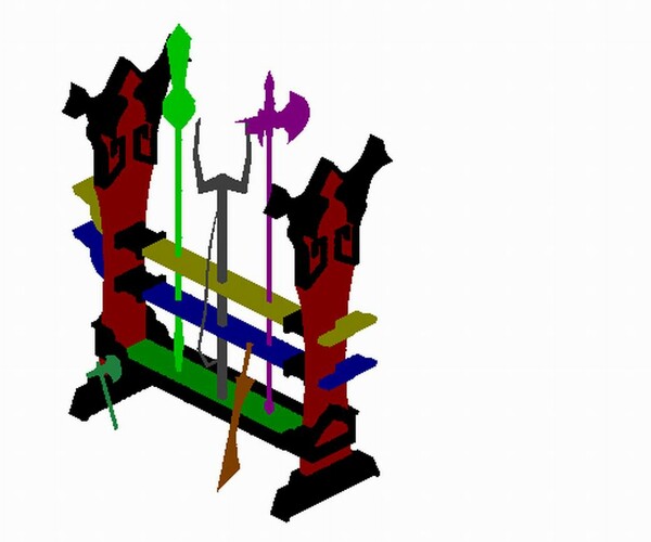 ArtStation - Props - Weapons Stand 117 | Game Assets