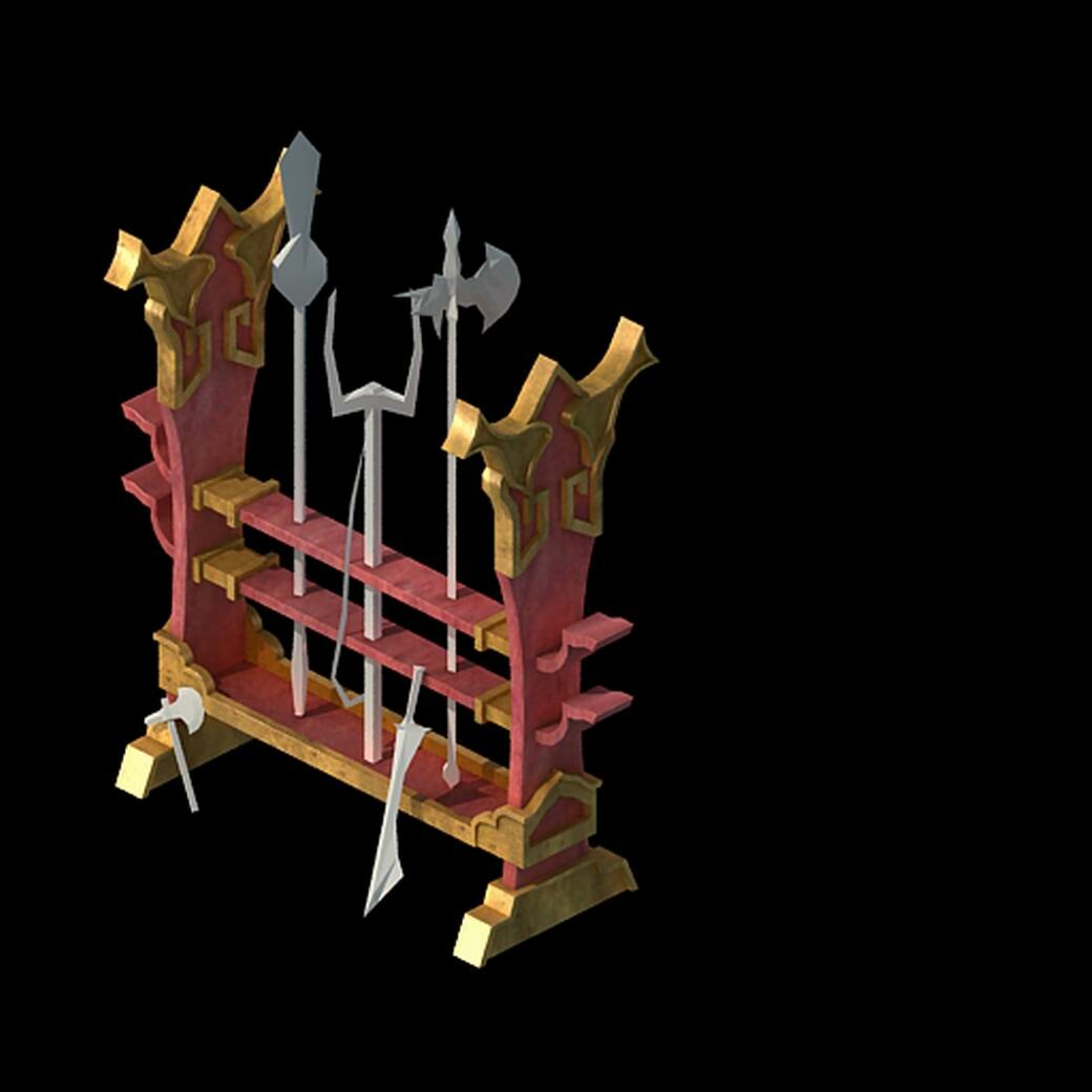 ArtStation - Props - Weapons Stand 117 | Game Assets