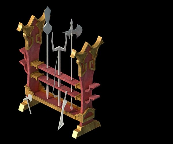 ArtStation - Props - Weapons Stand 117 | Game Assets