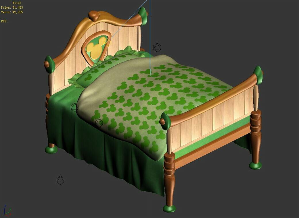 ArtStation - Players Family - Bed 01 | Game Assets
