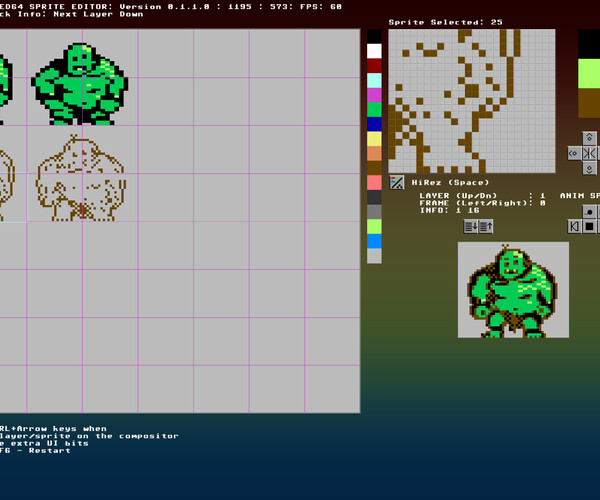 ArtStation - Spred64 - C64 Sprite Editor V1.41 | Resources