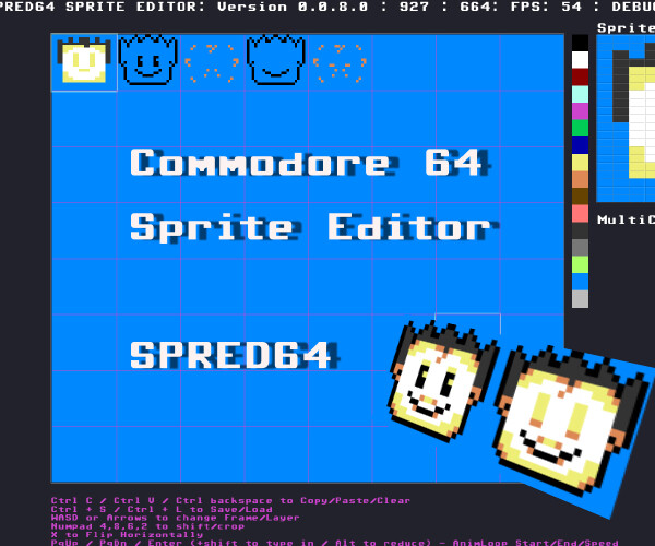 ArtStation - Spred64 - C64 Sprite Editor V1.41 | Resources
