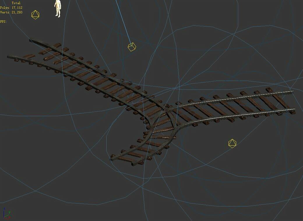 ArtStation - Black Light Cave - Rail Track 02 | Game Assets