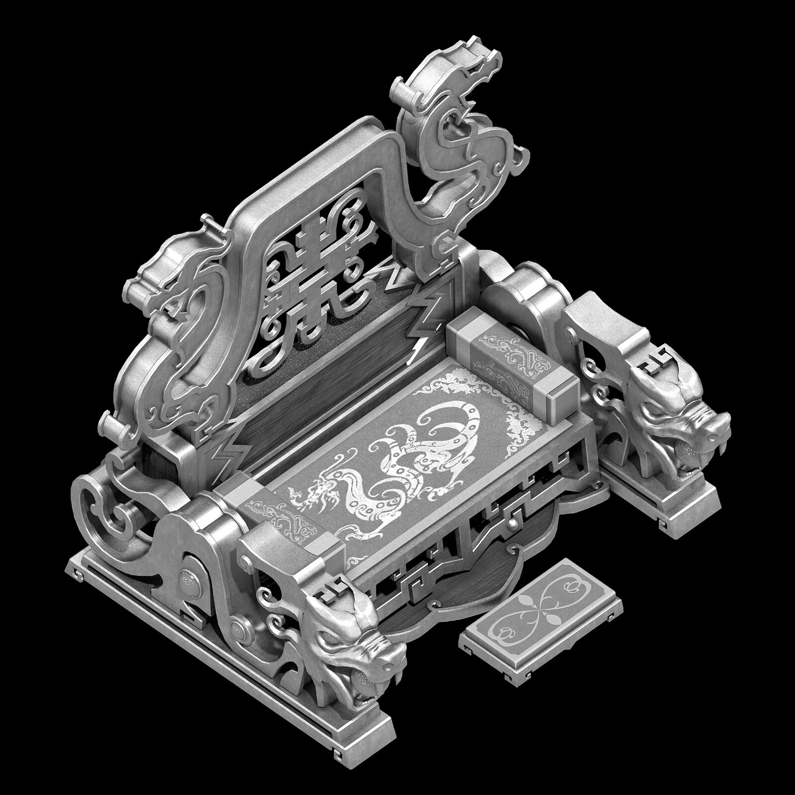 ArtStation - Palace Interior - Dragon Chair - Han | Game Assets