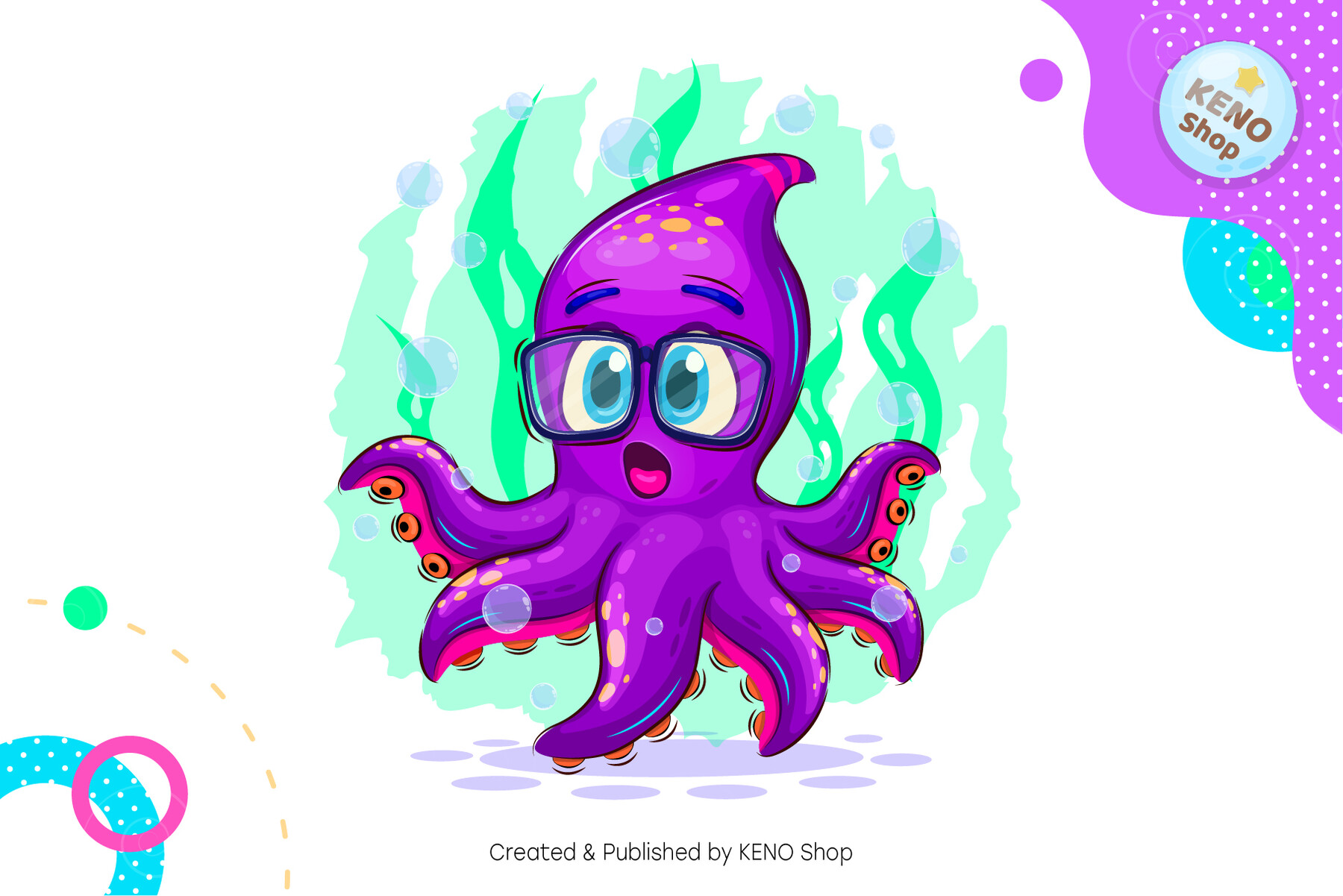 ArtStation - Cartoon surprised octopus | Artworks