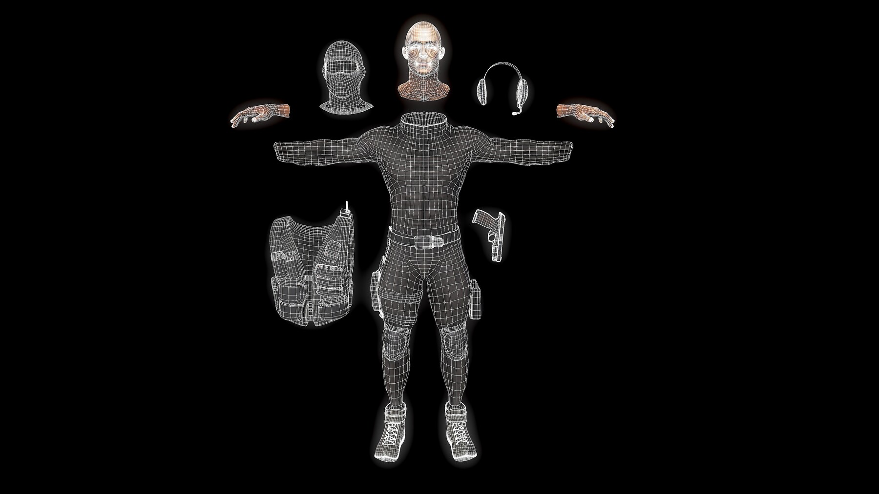 ArtStation - Comandos with 4 different texture sets | Game Assets