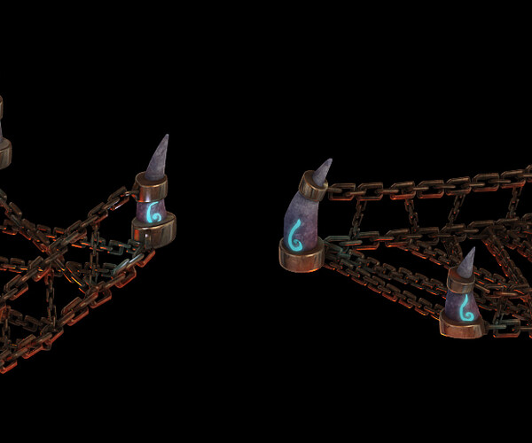 ArtStation - Lava Hell - Chain Bridge 24 | Game Assets