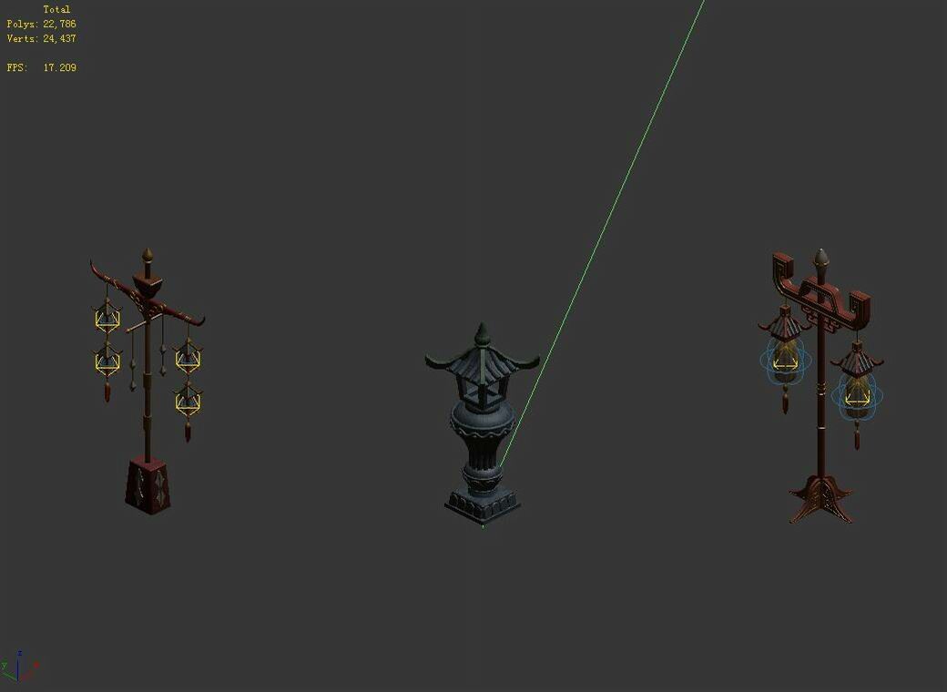ArtStation - China - Ancient - Street Lights 696 | Game Assets