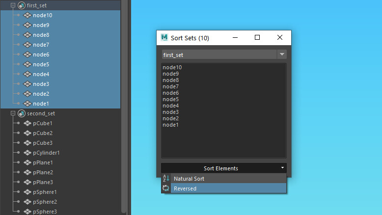 ArtStation - Maya Sets Sorter | Resources