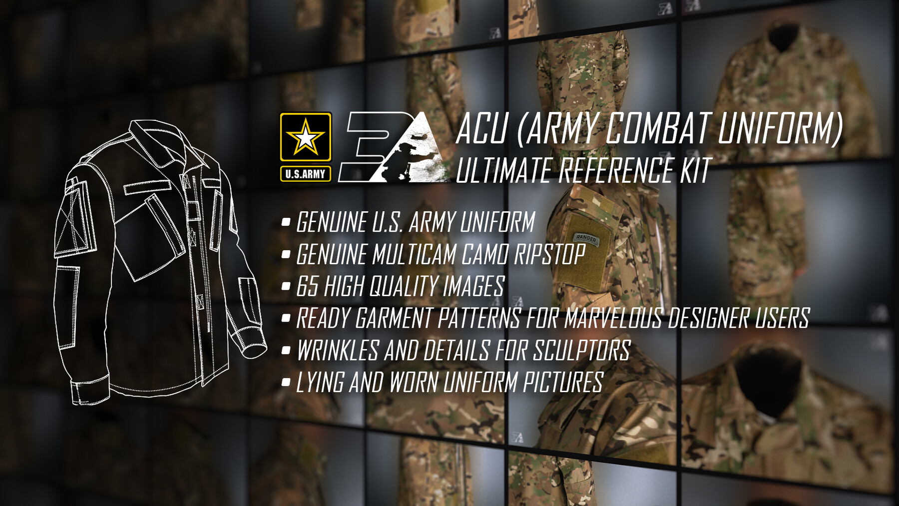ArtStation - ACU Uniform Ultimate Reference Kit | Resources