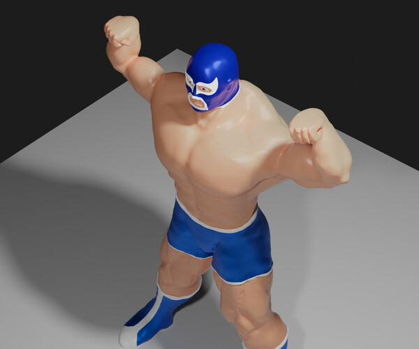 ArtStation - Masked Fighter - Lucha Libre - Wrestling 3D model | Game ...
