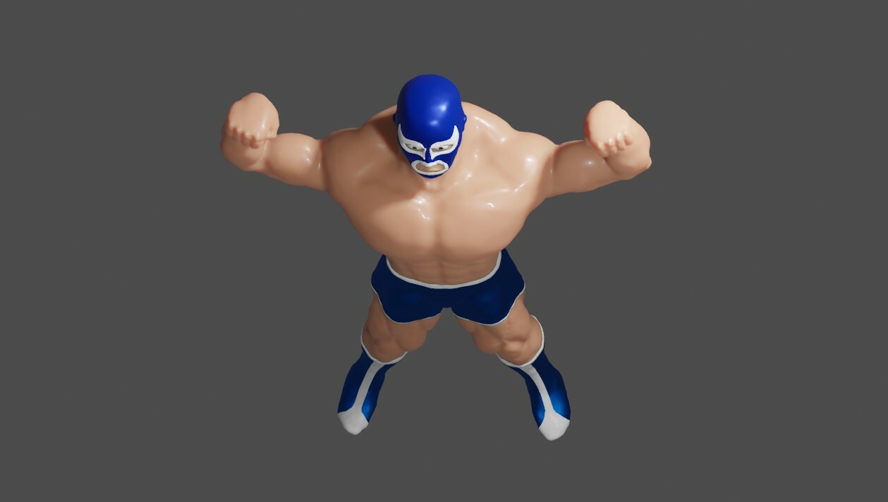 ArtStation - Masked Fighter - Lucha Libre - Wrestling 3D model | Game ...