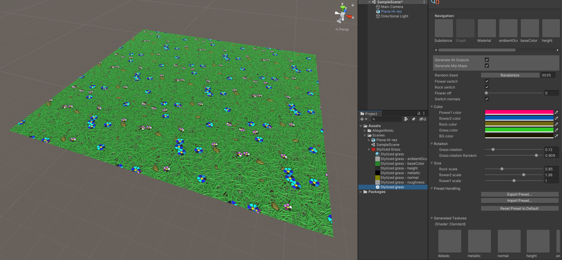 ArtStation - Stylized grass smart material | Game Assets