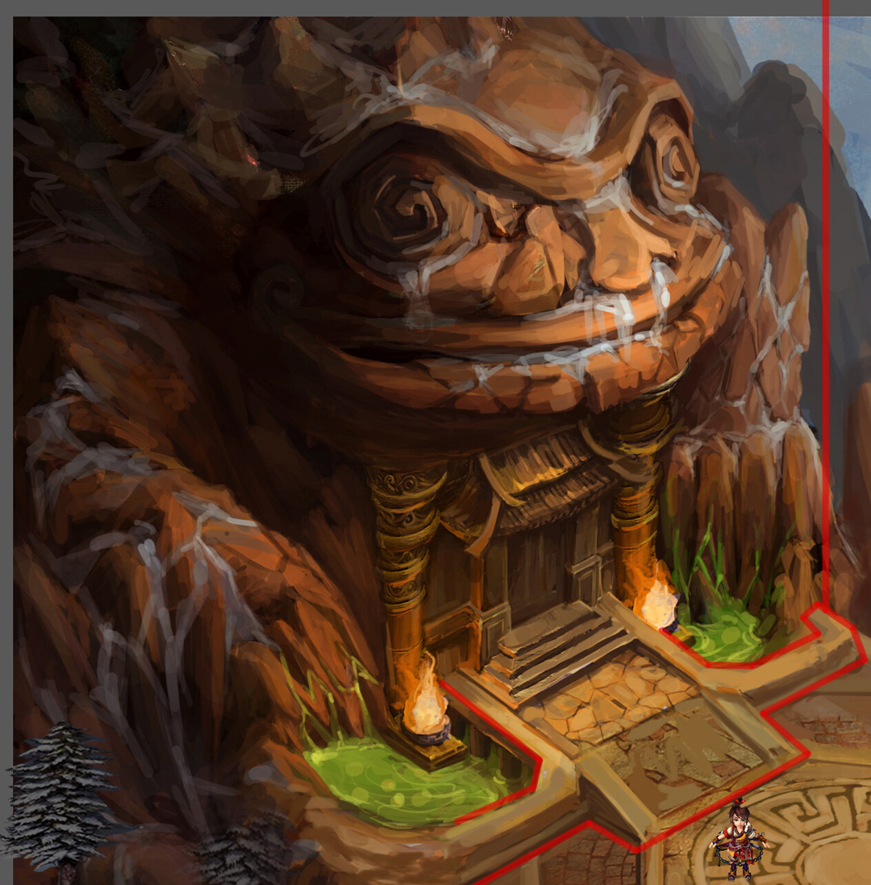 ArtStation - White camel mountain - giant frog house | Game Assets