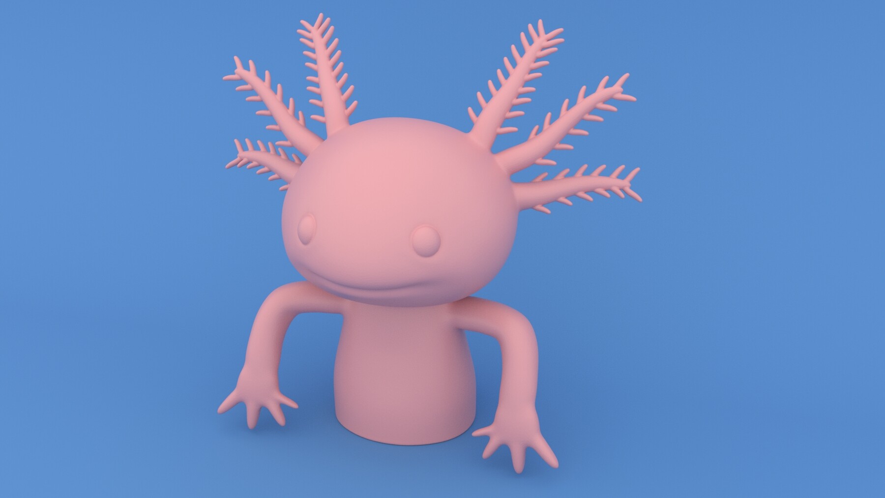 ArtStation - Cute Axolotl - 3D Print Model | Resources