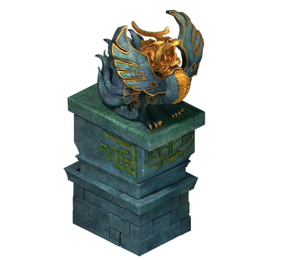 ArtStation - Gate guardian beast - statue | Game Assets