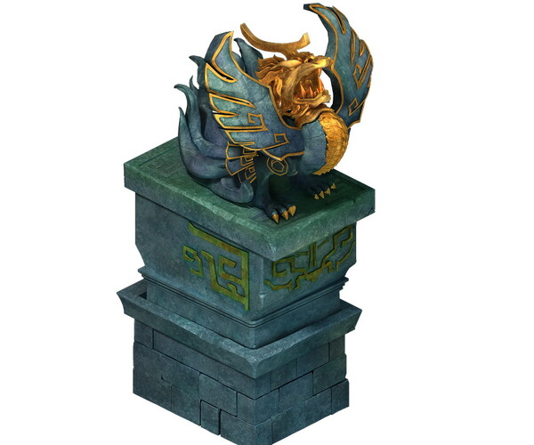 ArtStation - Gate guardian beast - statue | Game Assets