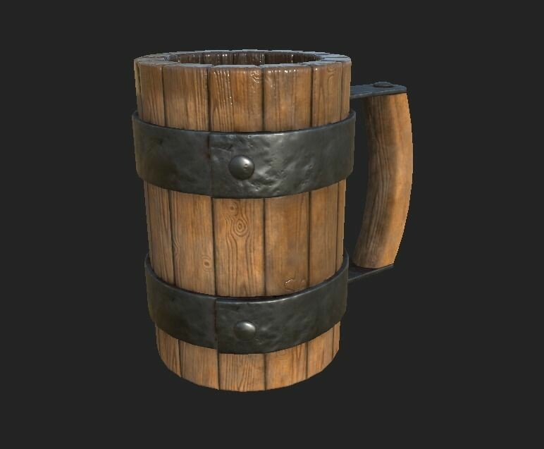 ArtStation - Wood Mug | Game Assets