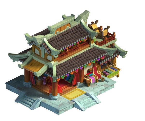 ArtStation - Ancient Capital Building - Shop 02 | Game Assets