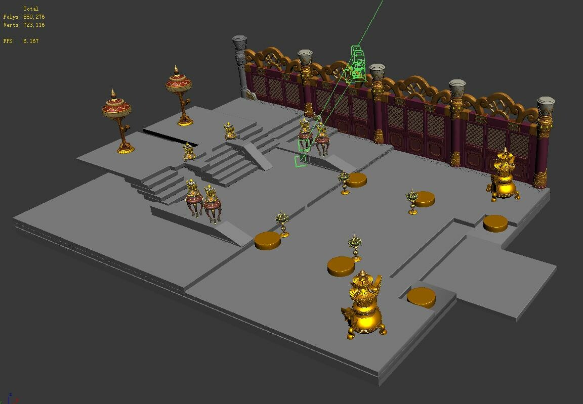 ArtStation - Building - Royal Palace Floor - Right Side Wall | Game Assets