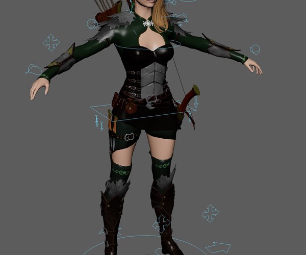 ArtStation - Elf Girl Archer | Game Assets