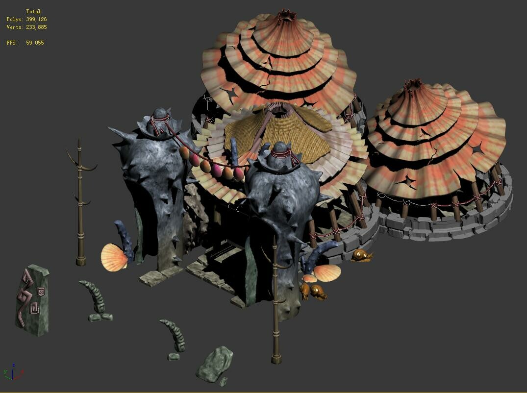 ArtStation - Conch Architecture 01 | Game Assets