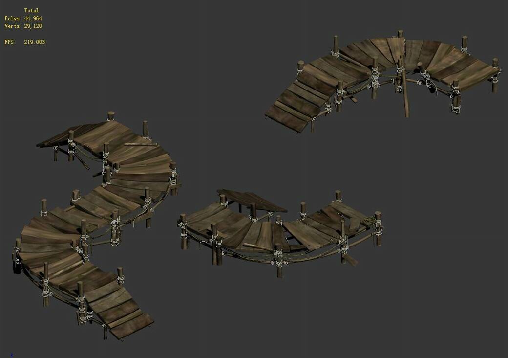 ArtStation - Lake - wooden bridge | Game Assets
