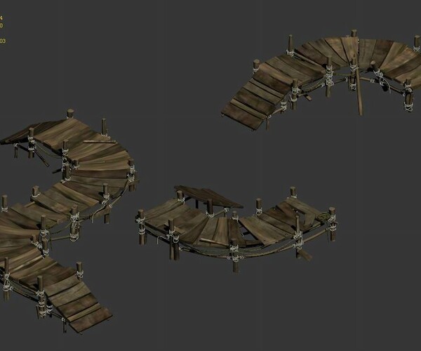ArtStation - Lake - wooden bridge | Game Assets