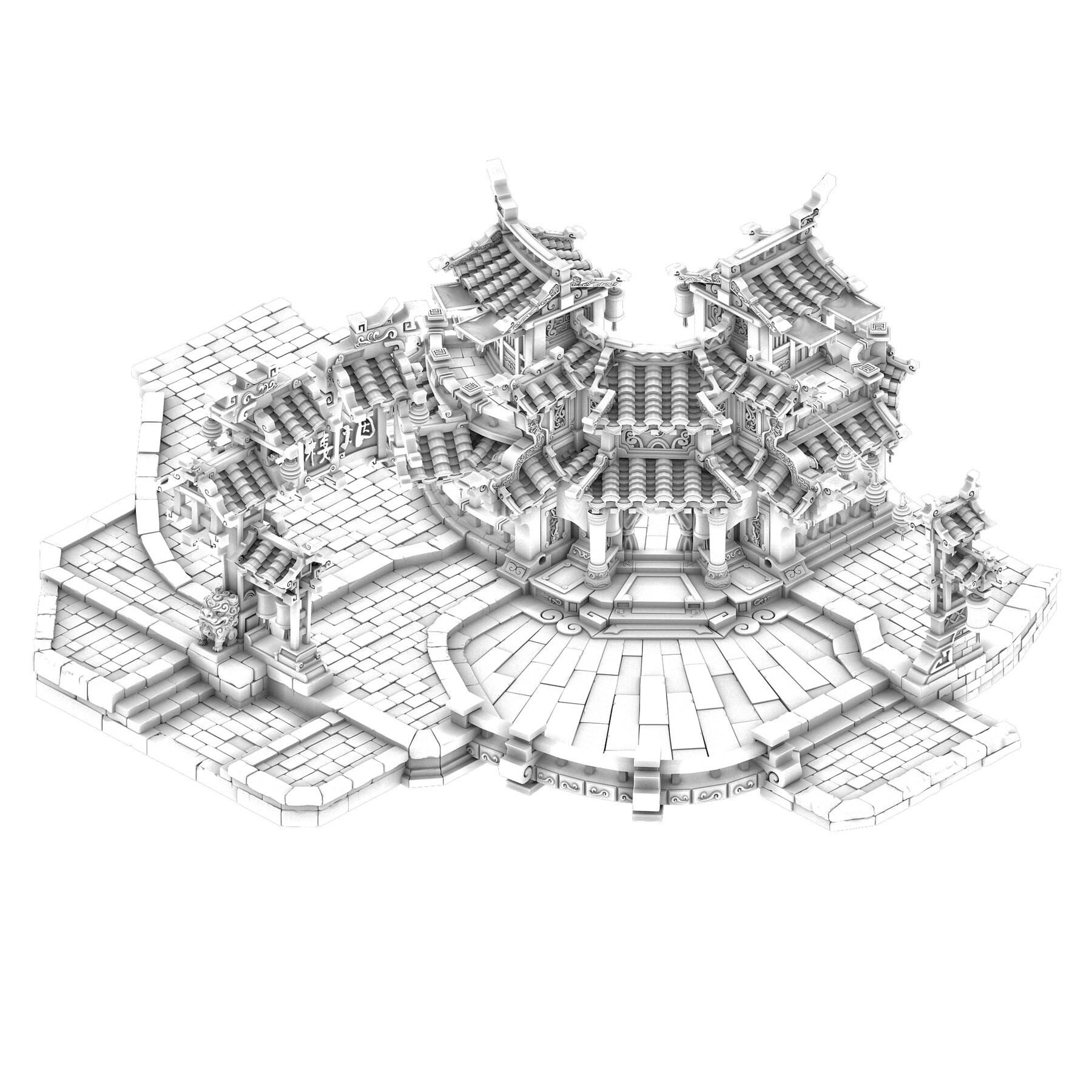 ArtStation - Jiaxing City - Yanyu Lou | Game Assets