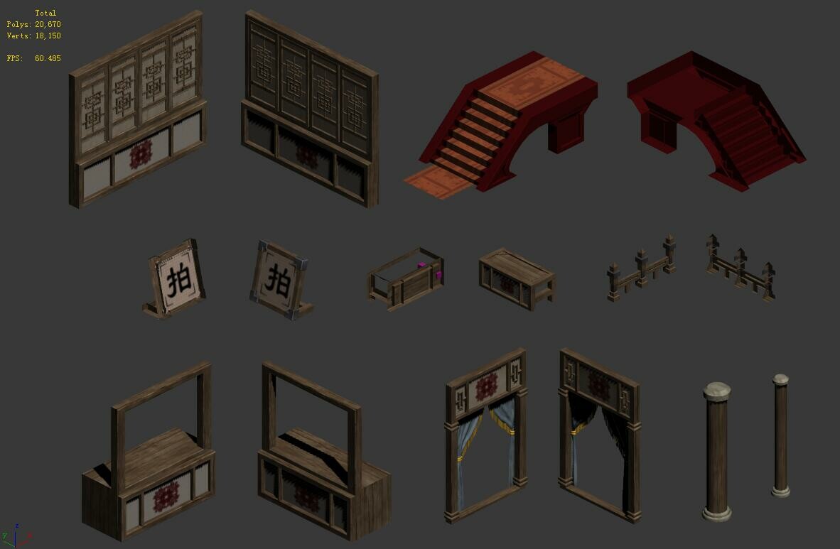 ArtStation - Building accessories - Auction stores | Game Assets