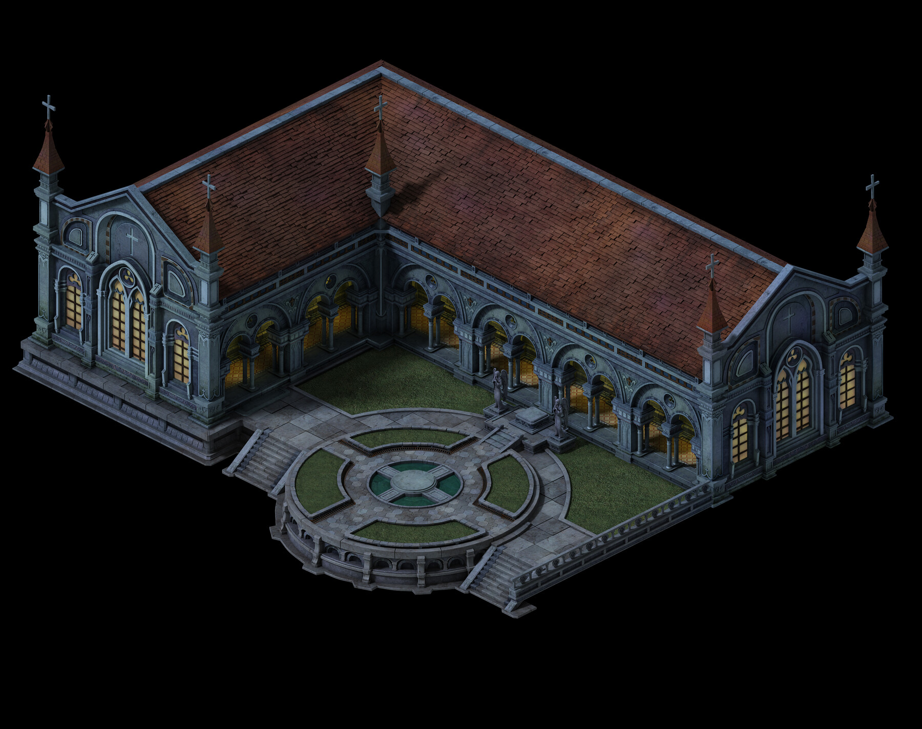 ArtStation - Church Hospital - Church 01 | Game Assets