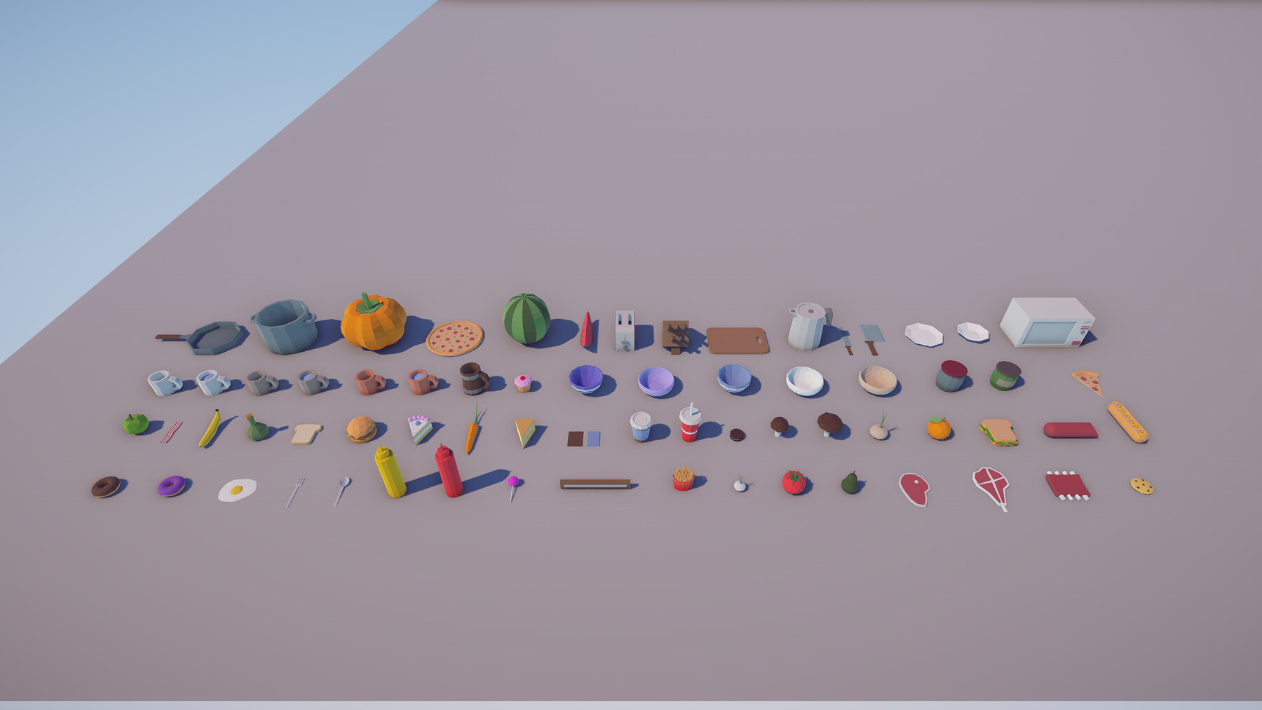 ArtStation - Low Poly Cartoon House Interiors - Asset for Unity 3D, Map ...