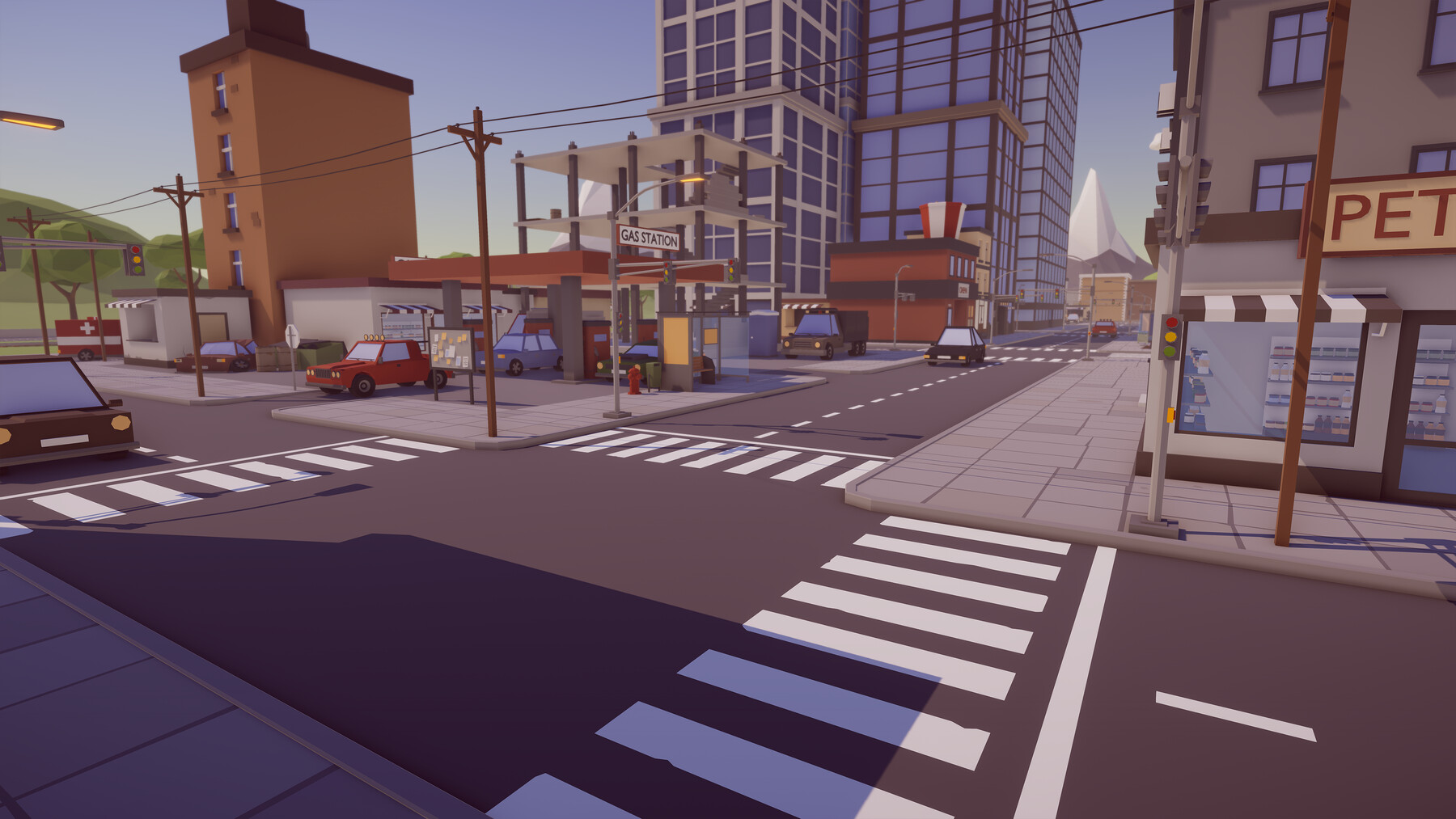 ArtStation - Low Poly Megapolis Pack - Asset for Unity 3D, City Map and ...