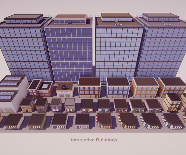 ArtStation - Low Poly Megapolis Pack - Asset for Unity 3D, City Map and Models | Game Assets